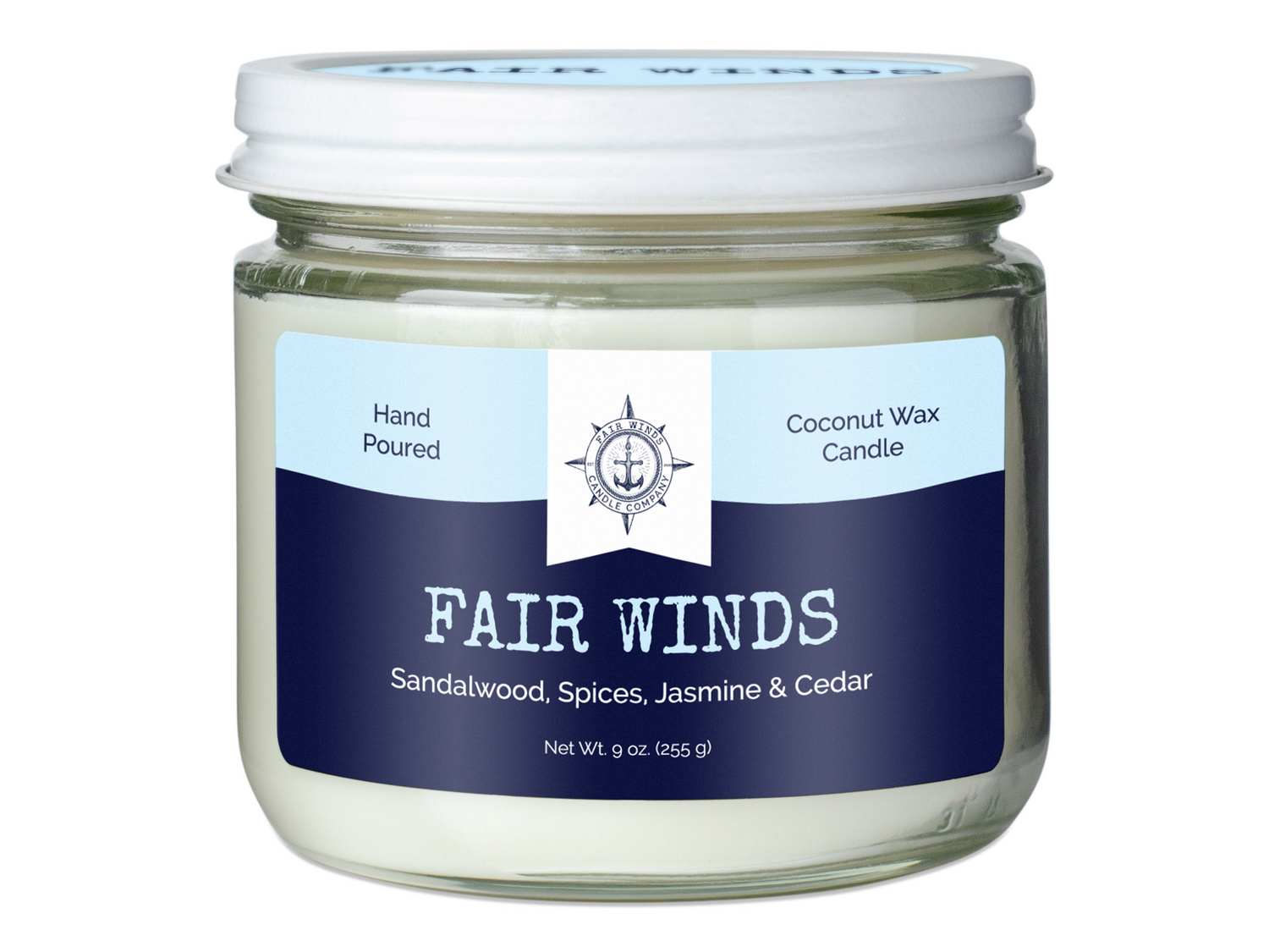 Fair Winds 9 oz. Candle - | Fair Winds Candle Company